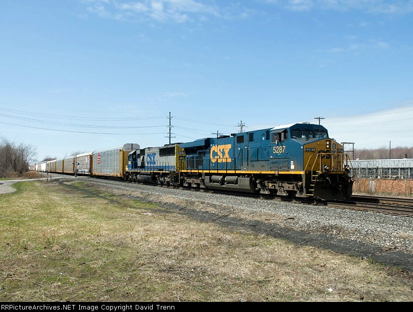 Eastbound CSX Q264 is at MP115 on track number two